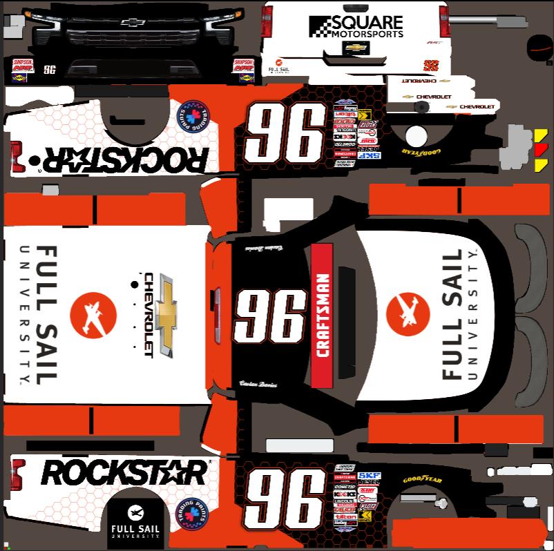 Custom #96 Full Sail/ Square Truck Series Chevy Paint by Caolan D ...