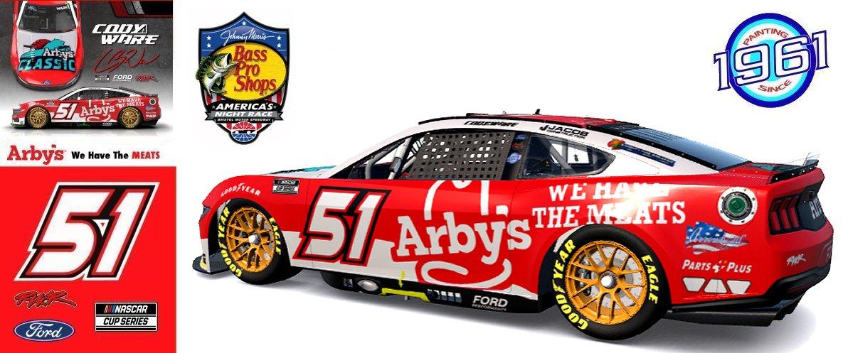 2025 RWR Cody Ware / Arby´s Classic Ford Mustang Dark Horse at Bristol ...