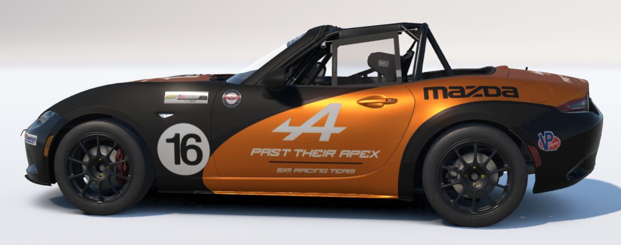 Past Their Apex Sim Racing Team Livery in Black and Orange by Gav E ...