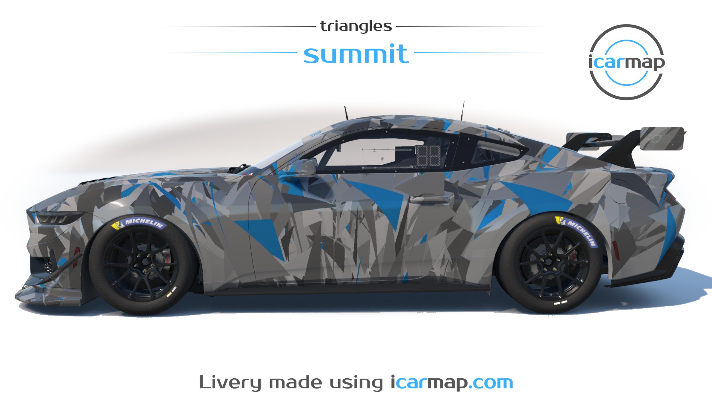 Triangles - Summit (Ford Mustang GT4) by Will M. - Trading Paints