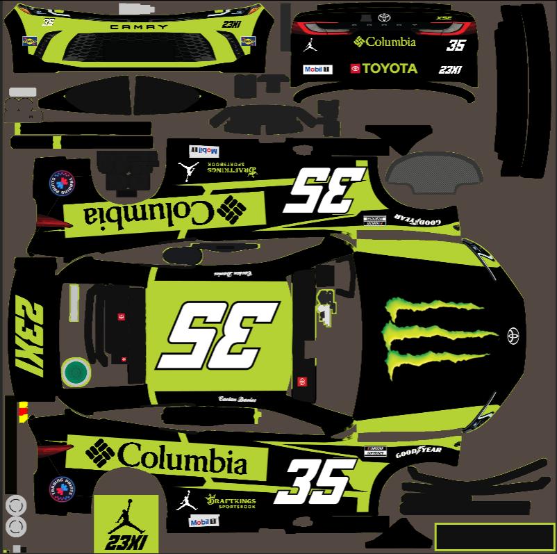 Fantasy 23XI Monster #35 Next Gen Toyota by Caolan D. - Trading Paints