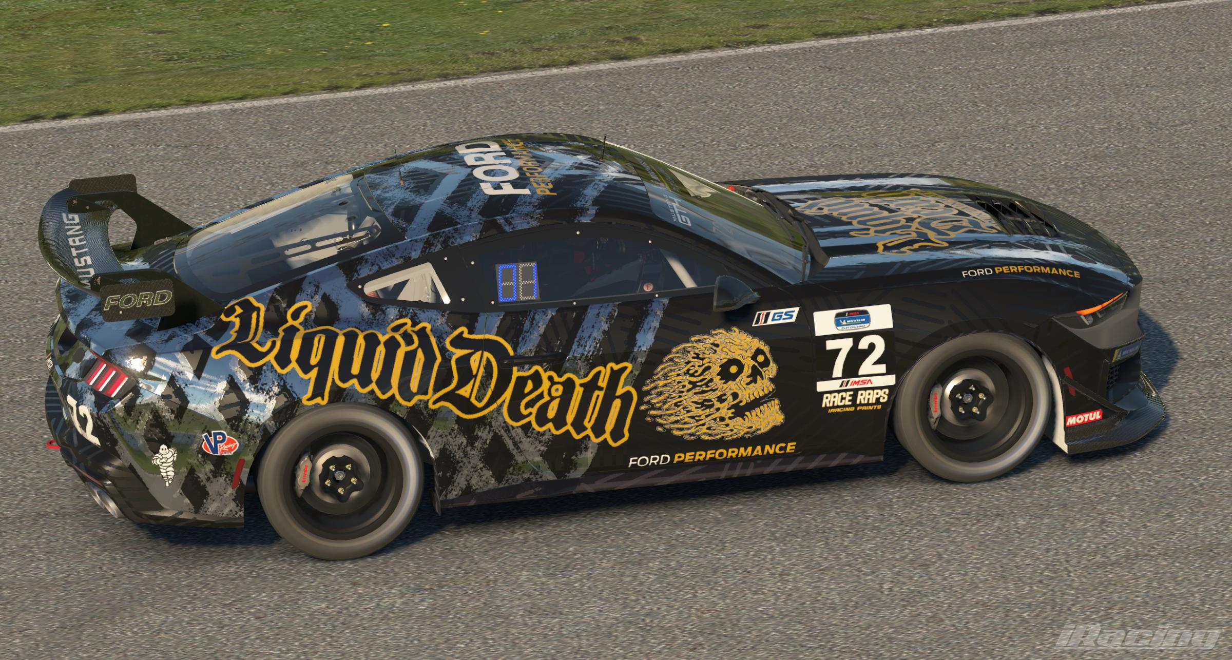 Liquid Death GT4 Mustang by Clyde C. - Trading Paints