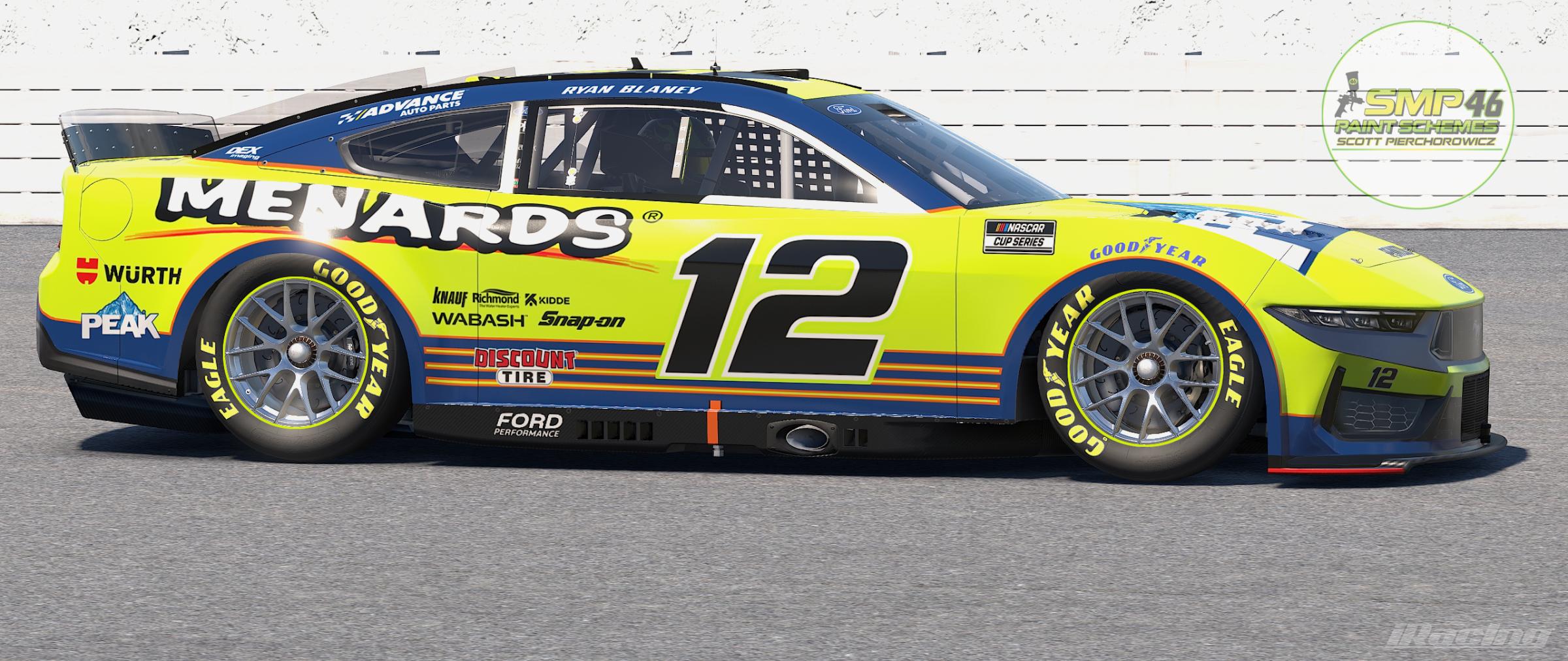 Ryan Blaney Menards Fictional by Scott Pierchorowicz - Trading Paints