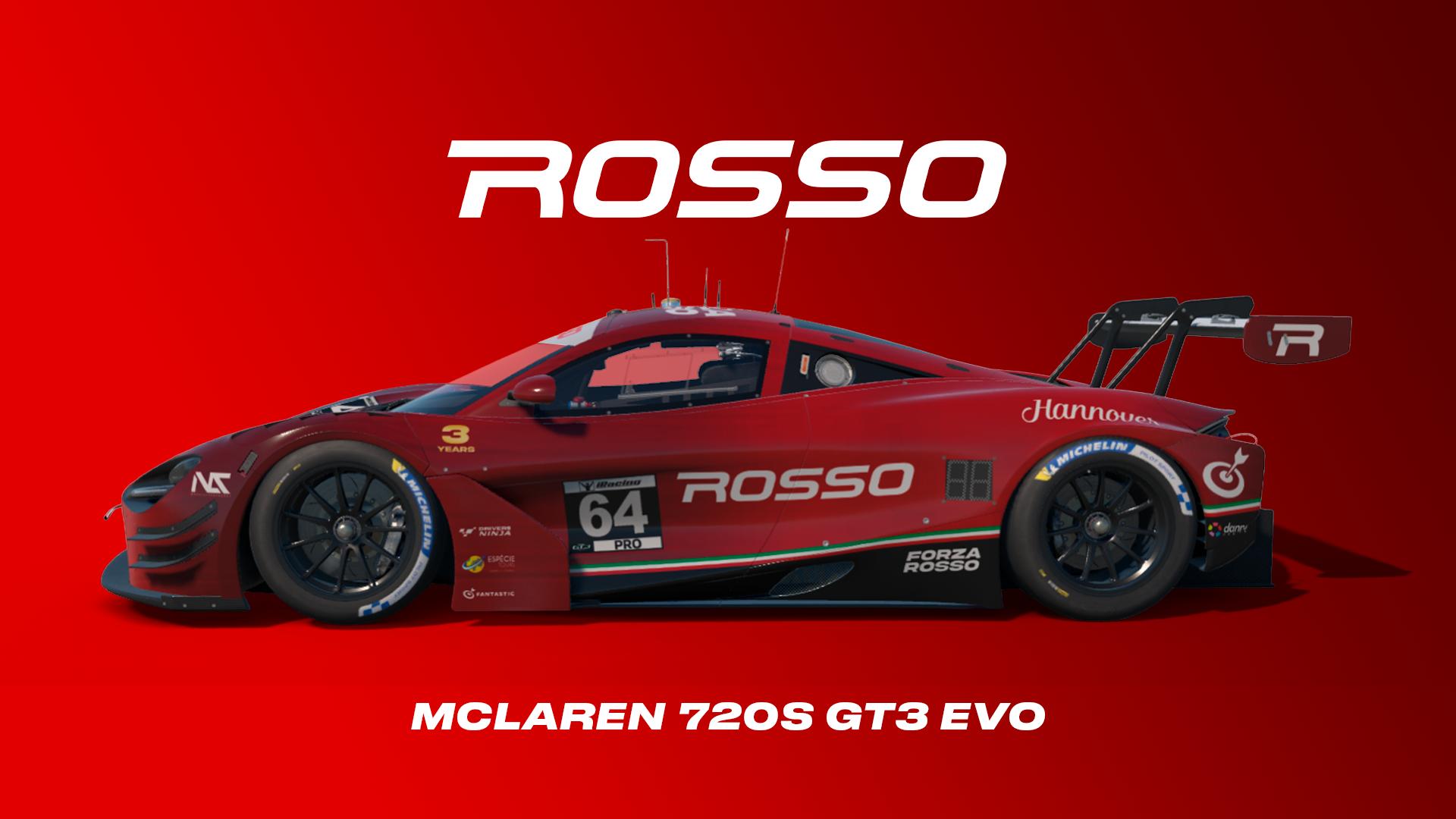 Rosso Esports | McLaren GT3 2025-4 by Danilo Vaz - Trading Paints