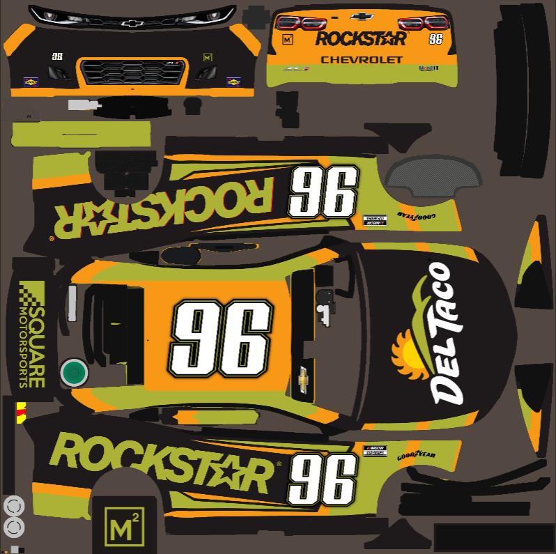 Custom #96 Square/Del Taco Next Gen Chevy by Caolan D. - Trading Paints