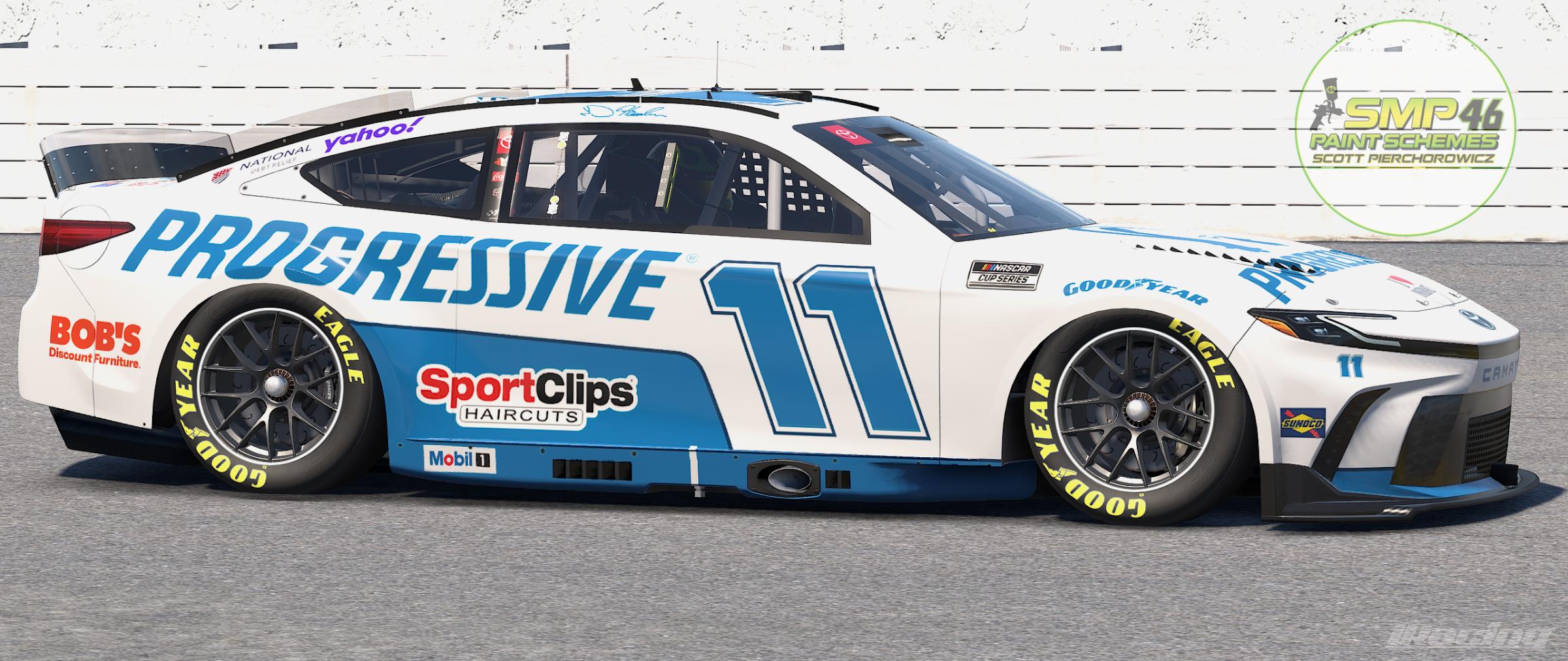 Denny Hamlin Progressive reverse fictional by Scott Pierchorowicz ...