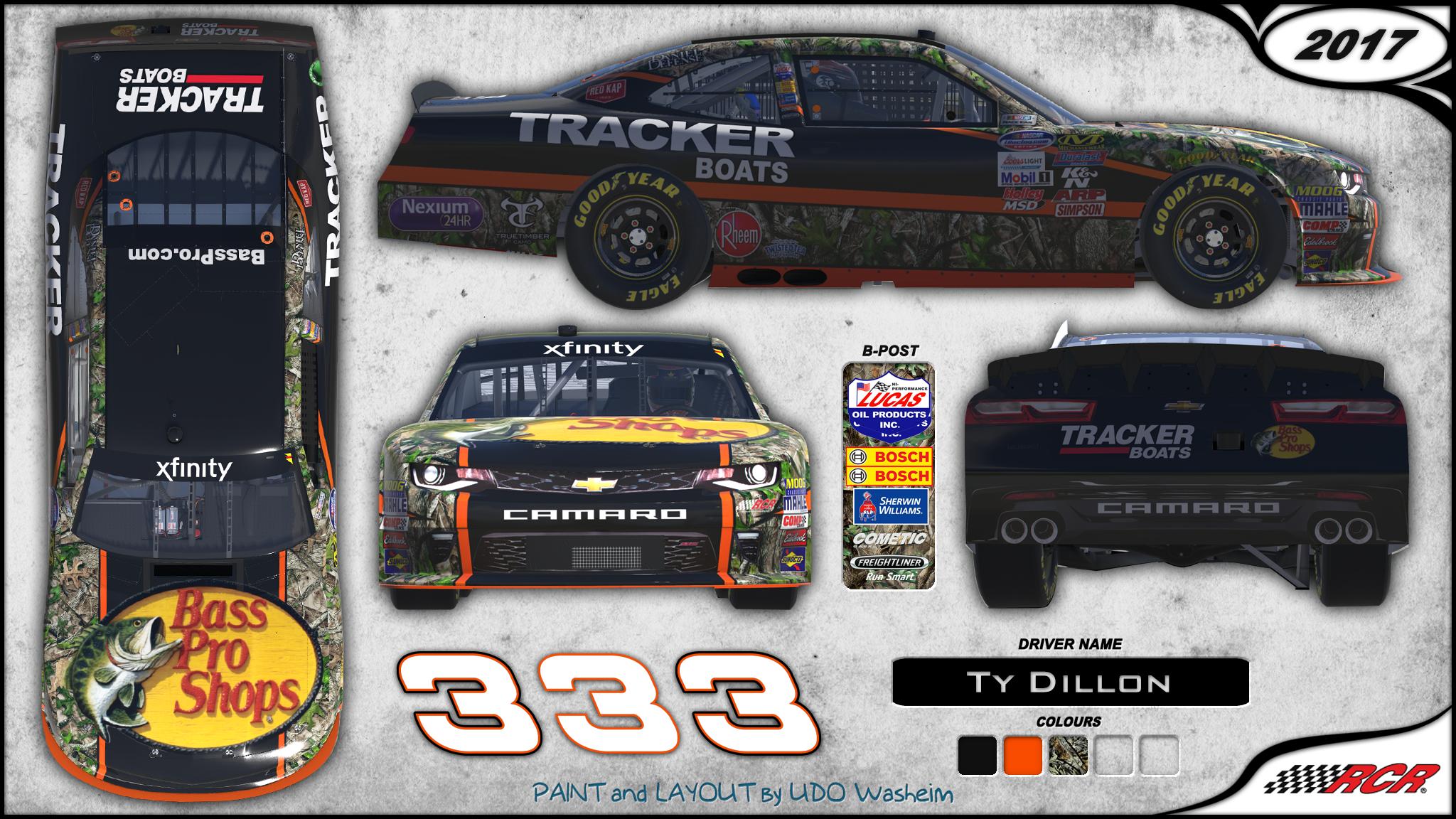 XFI #3 Ty Dillon Bass Pro Shops 2017 by Udo Washeim - Trading Paints