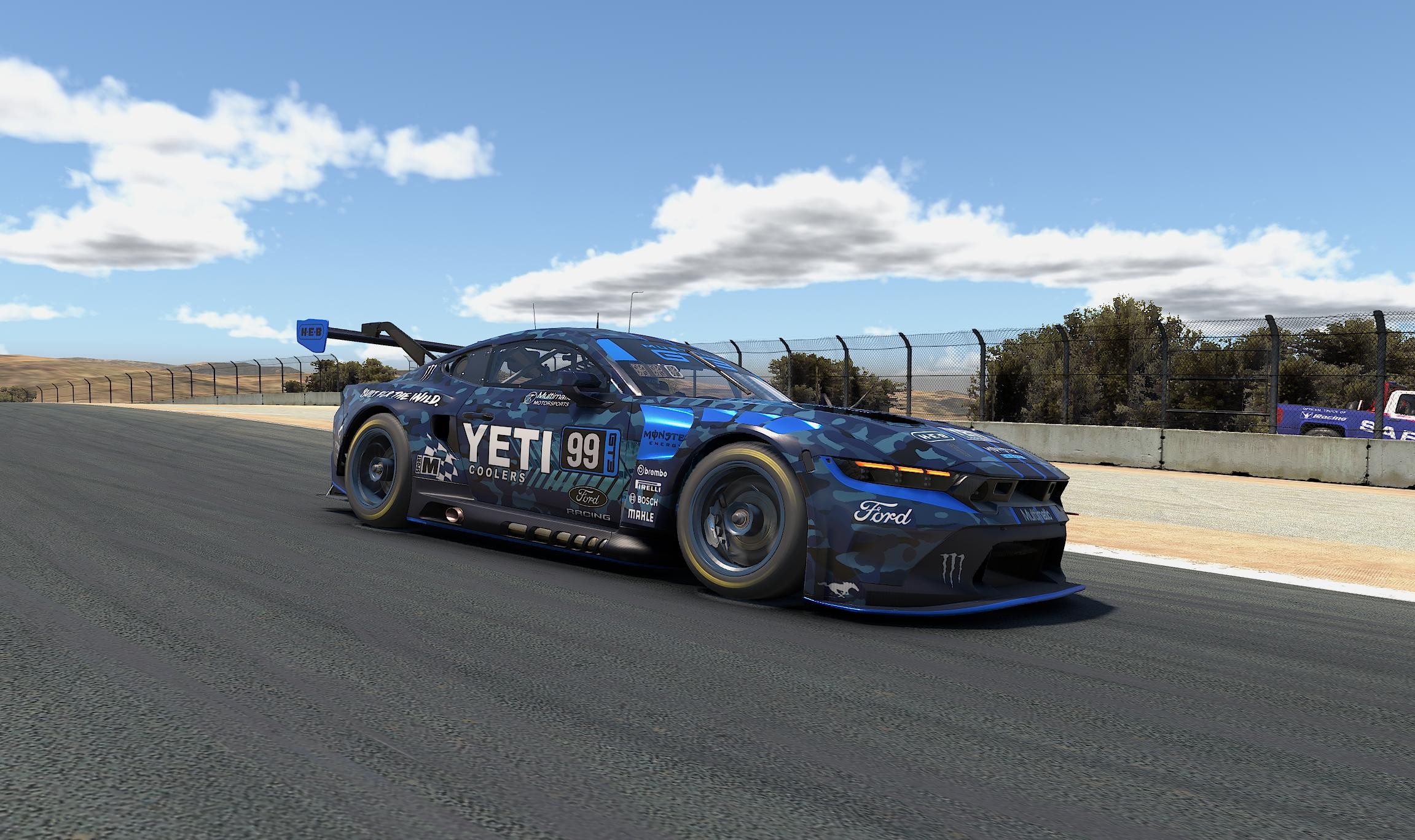 Ford Mustang GT3-Yeti Blue Camo by Dillon G. - Trading Paints