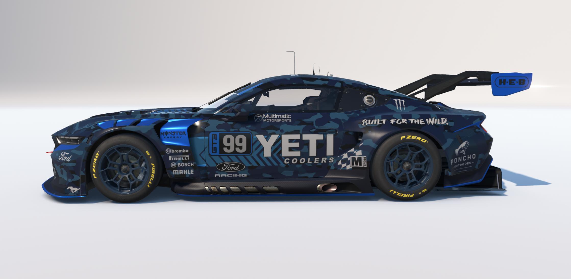Ford Mustang GT3-Yeti Blue Camo by Dillon G. - Trading Paints