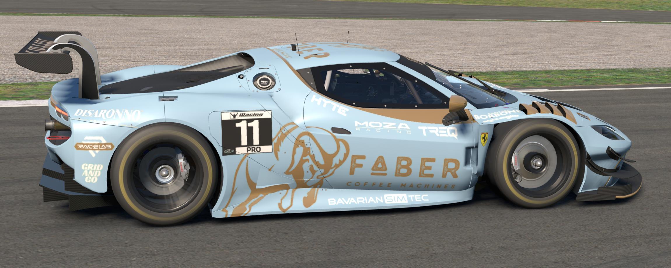 Ferrari 296 GT3 - Faber Coffee Machines (Baby Blue) by Dennis Van Der ...