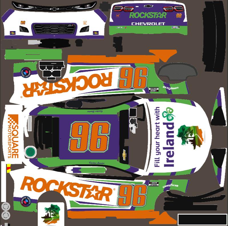 Custom #96 Square/Ireland Next Gen Chevy by Caolan D. - Trading Paints