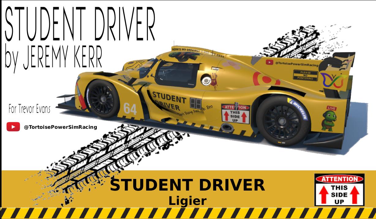 Student Driver - Custom Livery for Trevor Evans - Ligier P320 by Jeremy ...