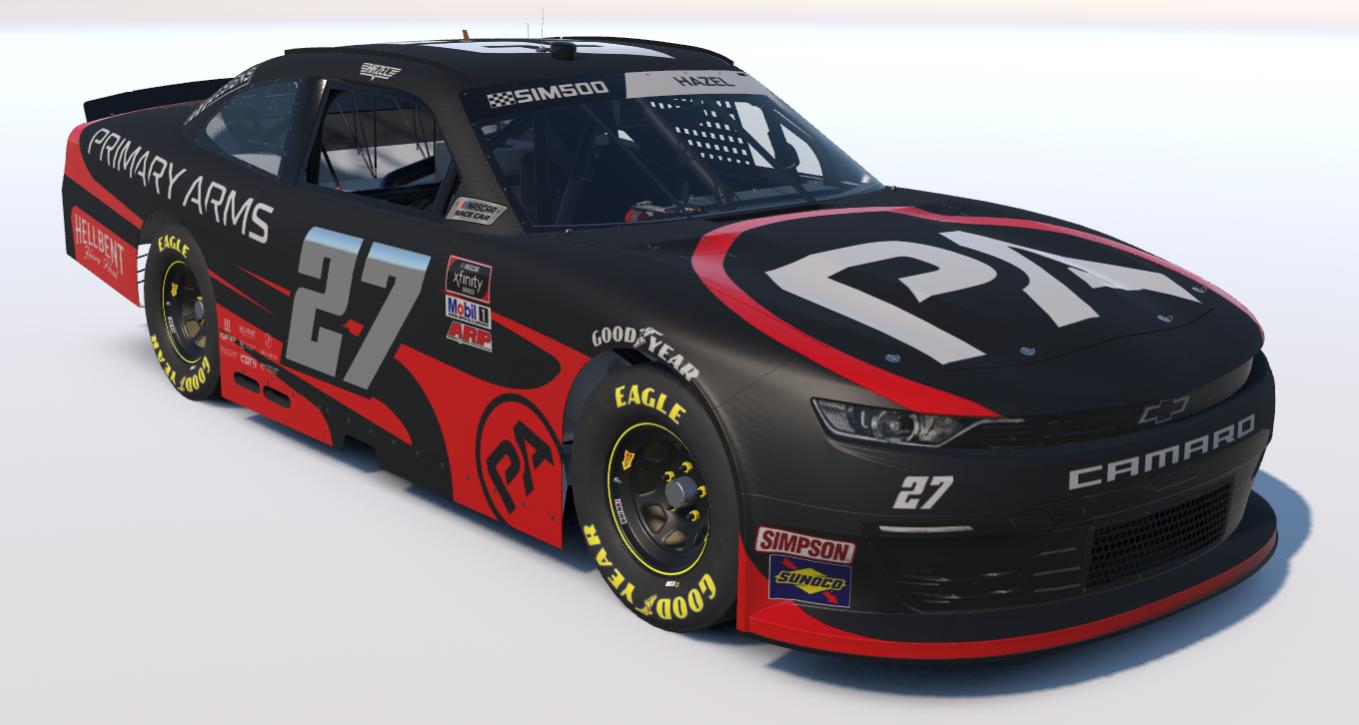 #27 Primary Arms 2025 Chevy Xfinity Camaro by Konner Hazel - Trading Paints