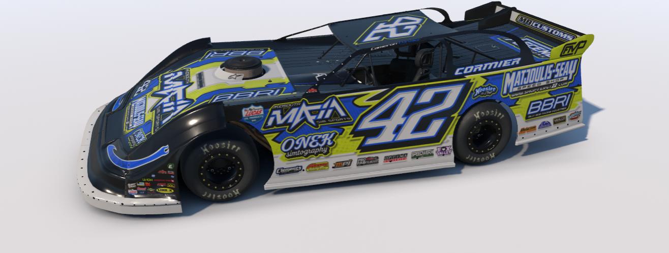 Cameron Cormier 42 Blue yellow DLM by Bubba Walker - Trading Paints