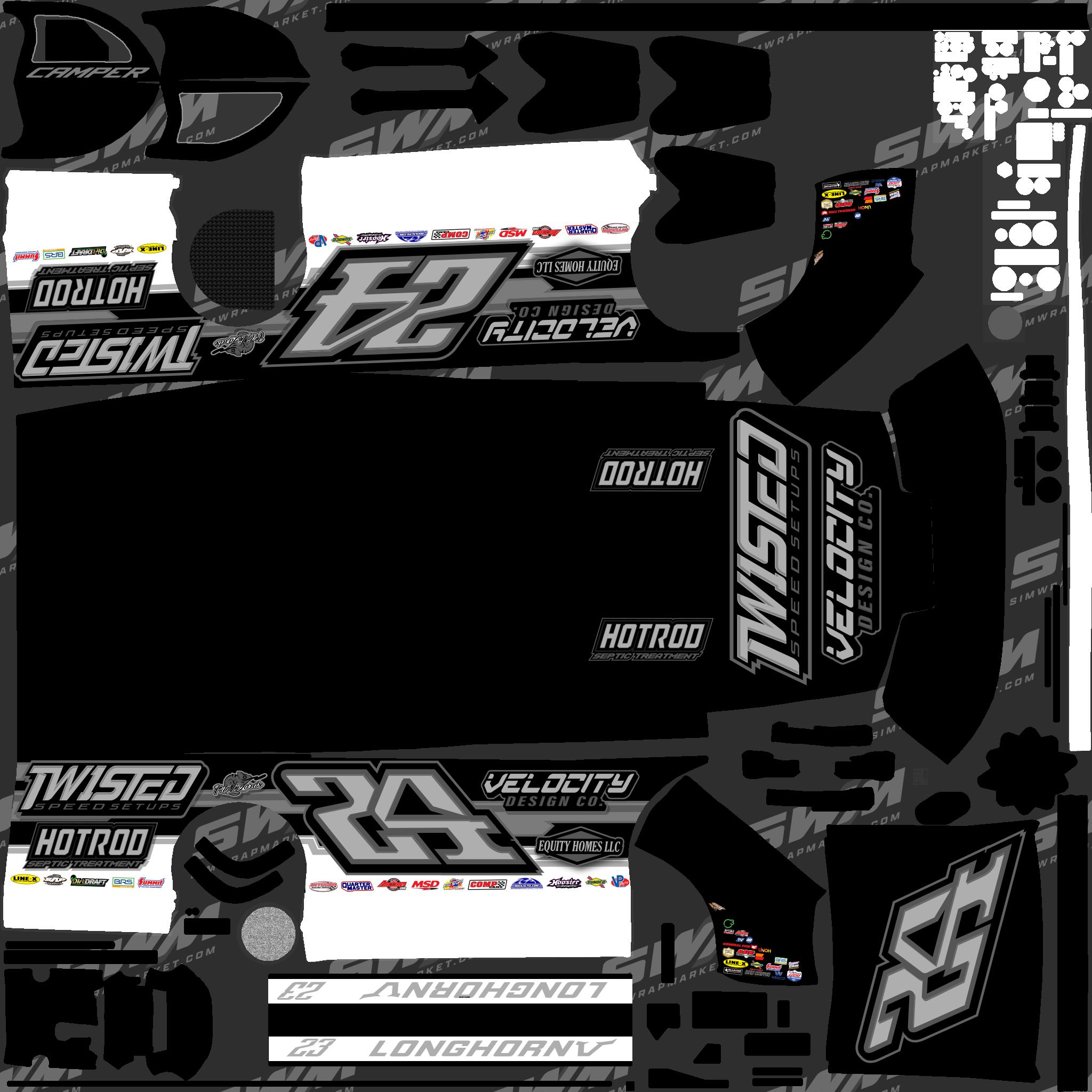 Dirt Late Model Vector Smart Template v3@1x 1 by Nik Camper - Trading ...