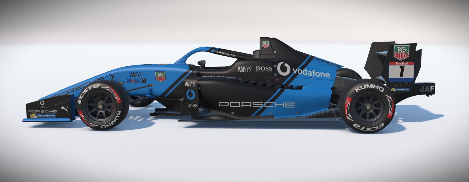 Super Formula Light Porsche Vodafone Blue by Hallam Cott - Trading Paints