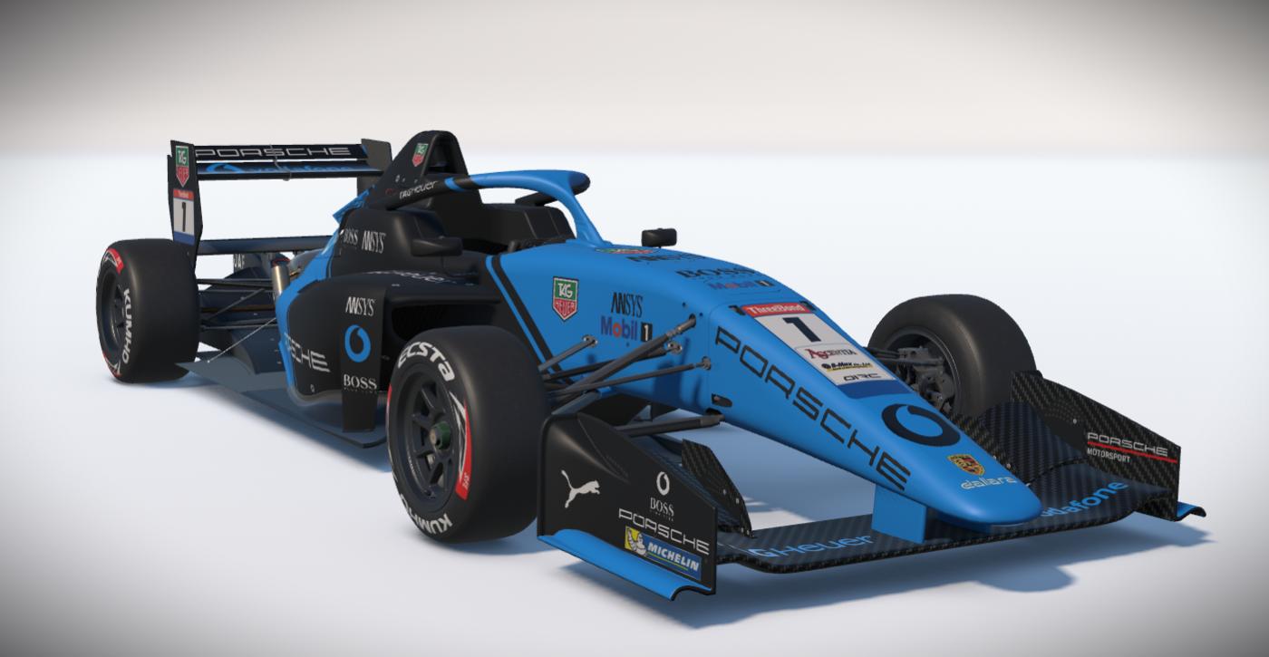 Super Formula Light Porsche Vodafone Blue by Hallam Cott - Trading Paints
