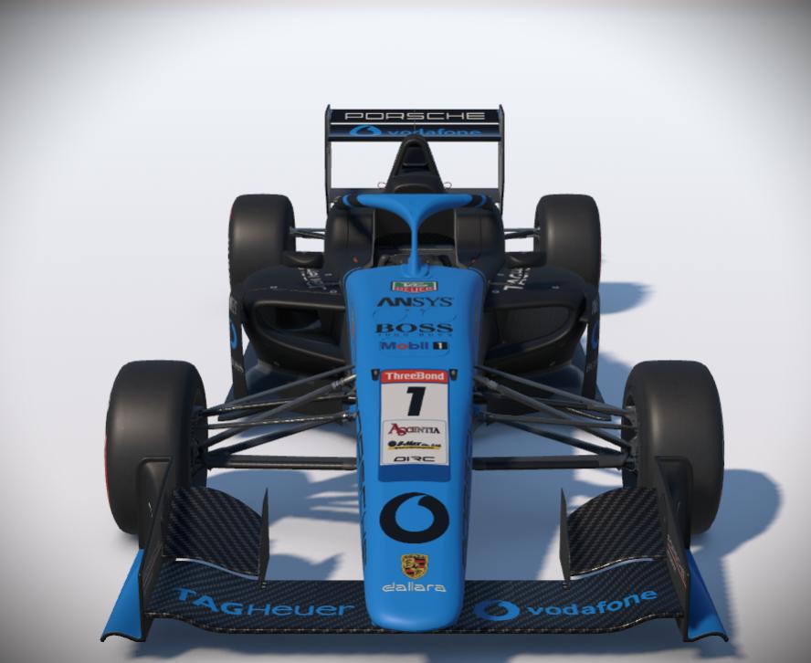 Super Formula Light Porsche Vodafone Blue by Hallam Cott - Trading Paints