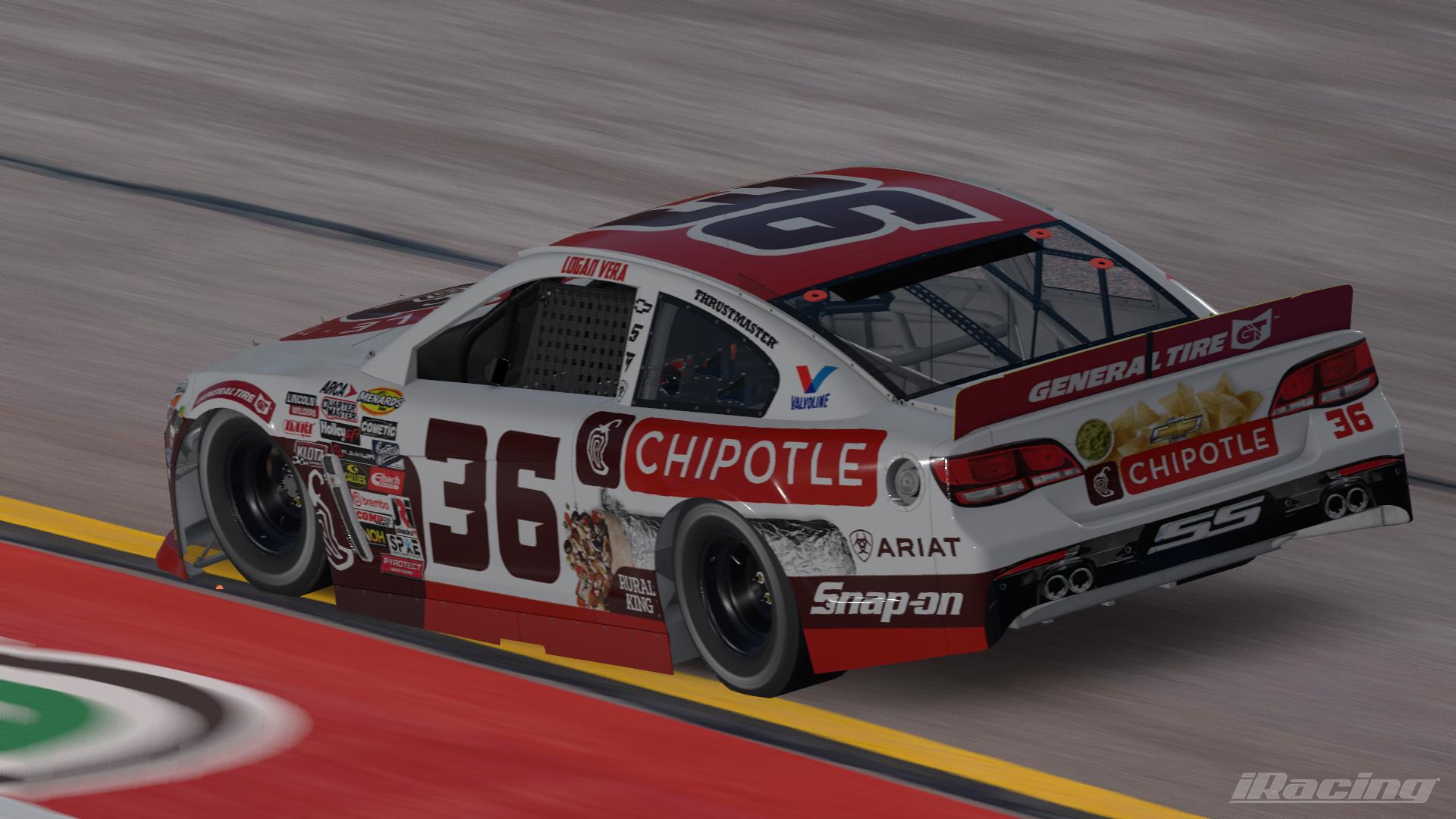 Chipotle Arca Chevy With Number by Logan Vera - Trading Paints