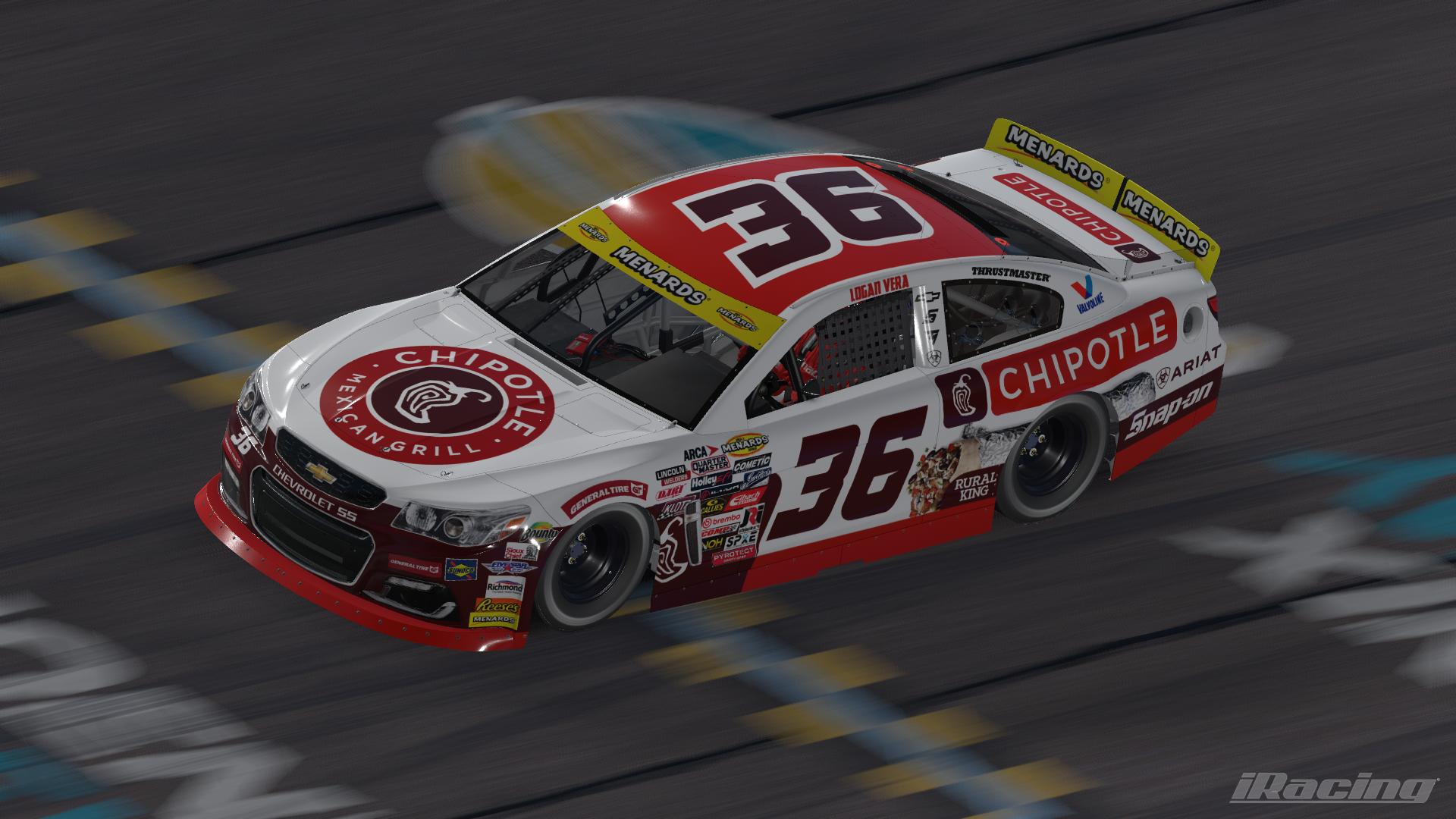 Chipotle Arca Chevy With Number by Logan Vera - Trading Paints