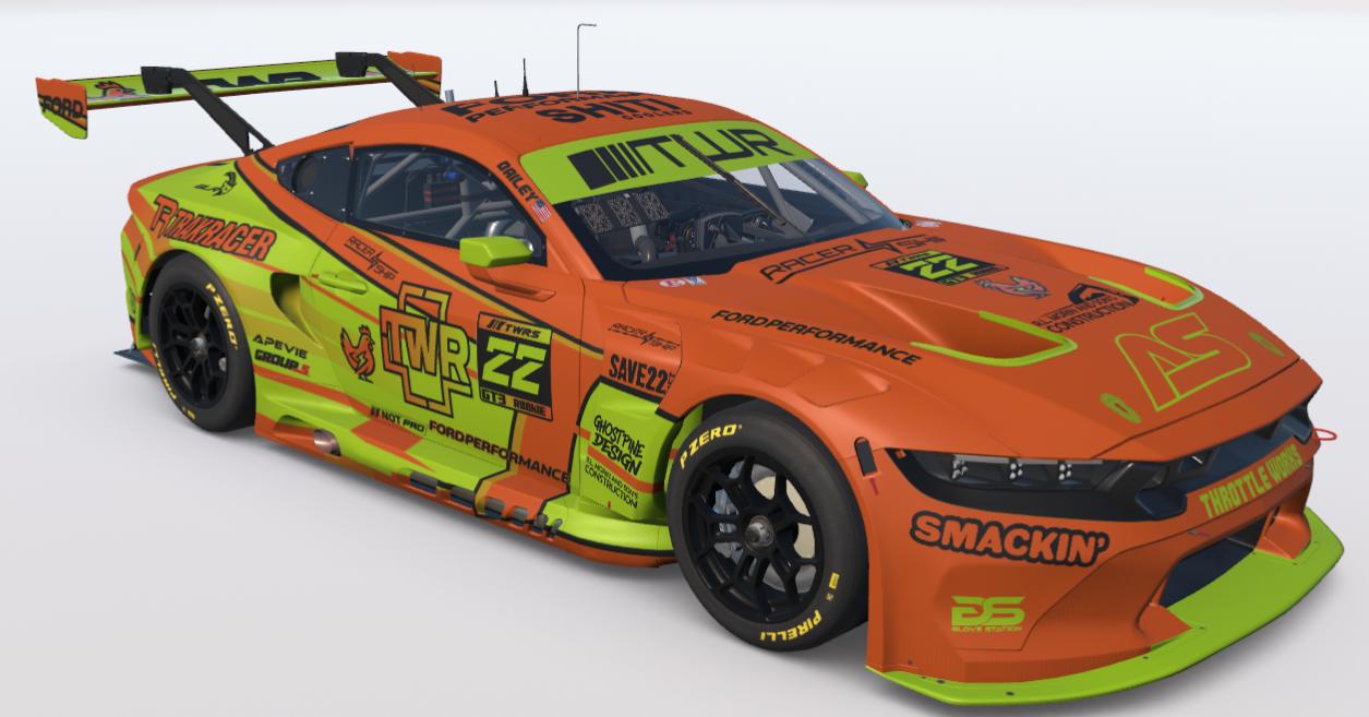THE GLOWBELT - TWR #22 GT3 MUSTANG by Skylar Dailey - Trading Paints
