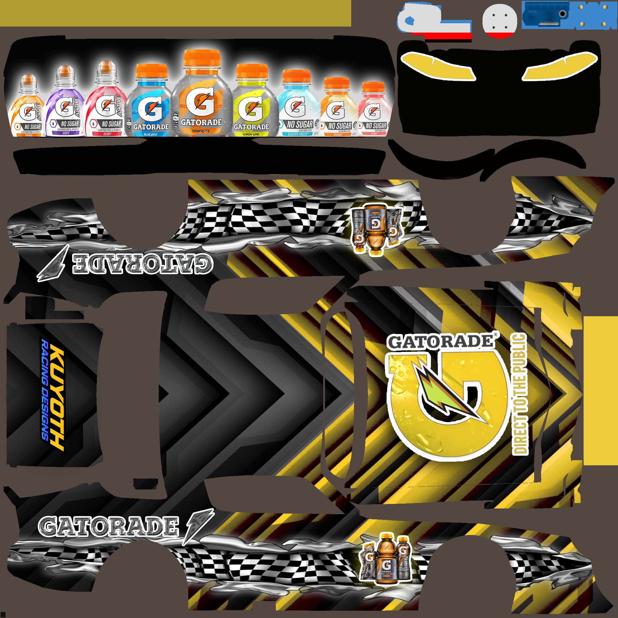 Gold gatorade SS w/ black nose metallic by Billy Kuyoth - Trading Paints