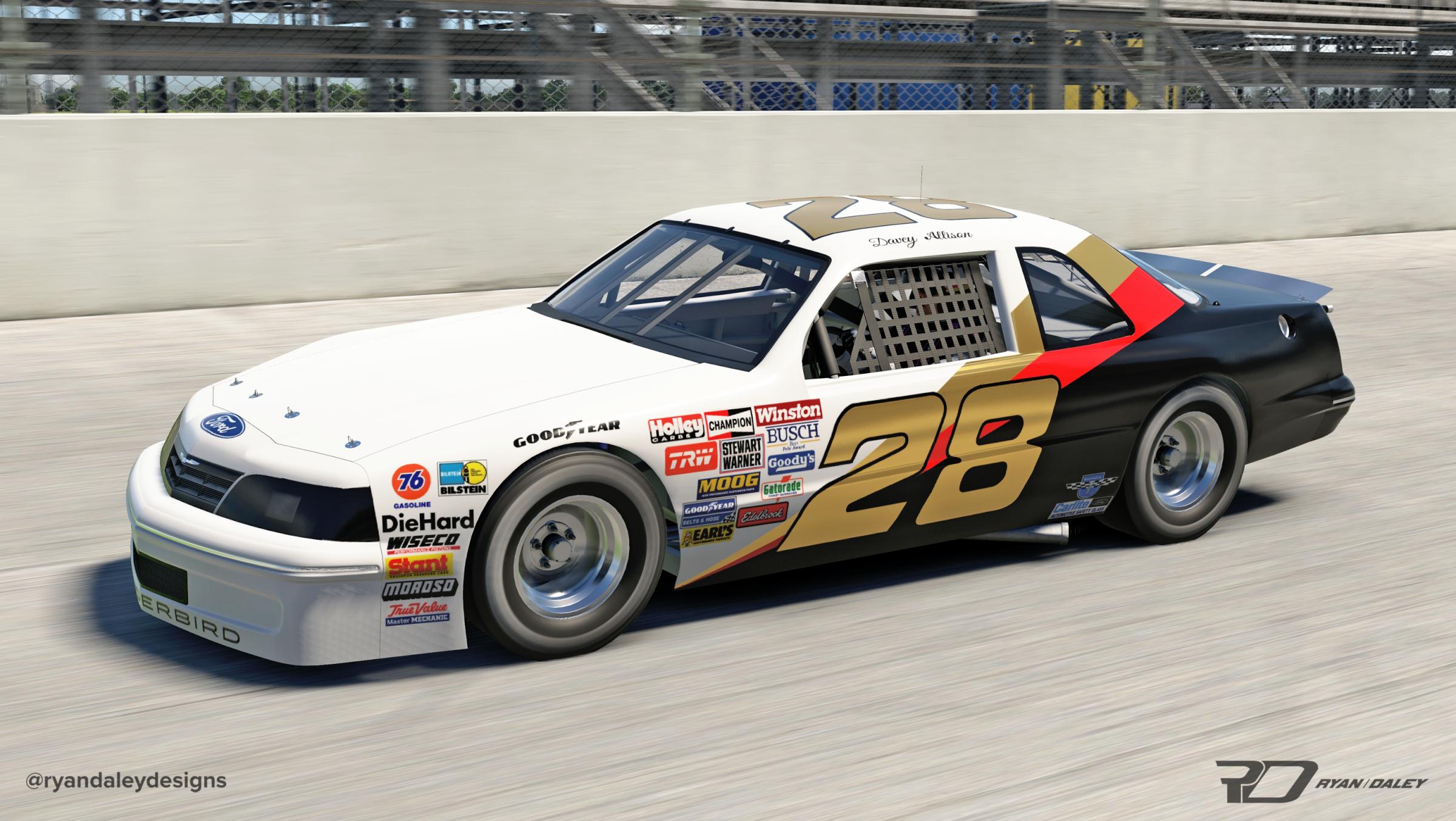 1987 #28 Davey Allison Ranier Racing Ford No Numbers by Ryan Daley ...