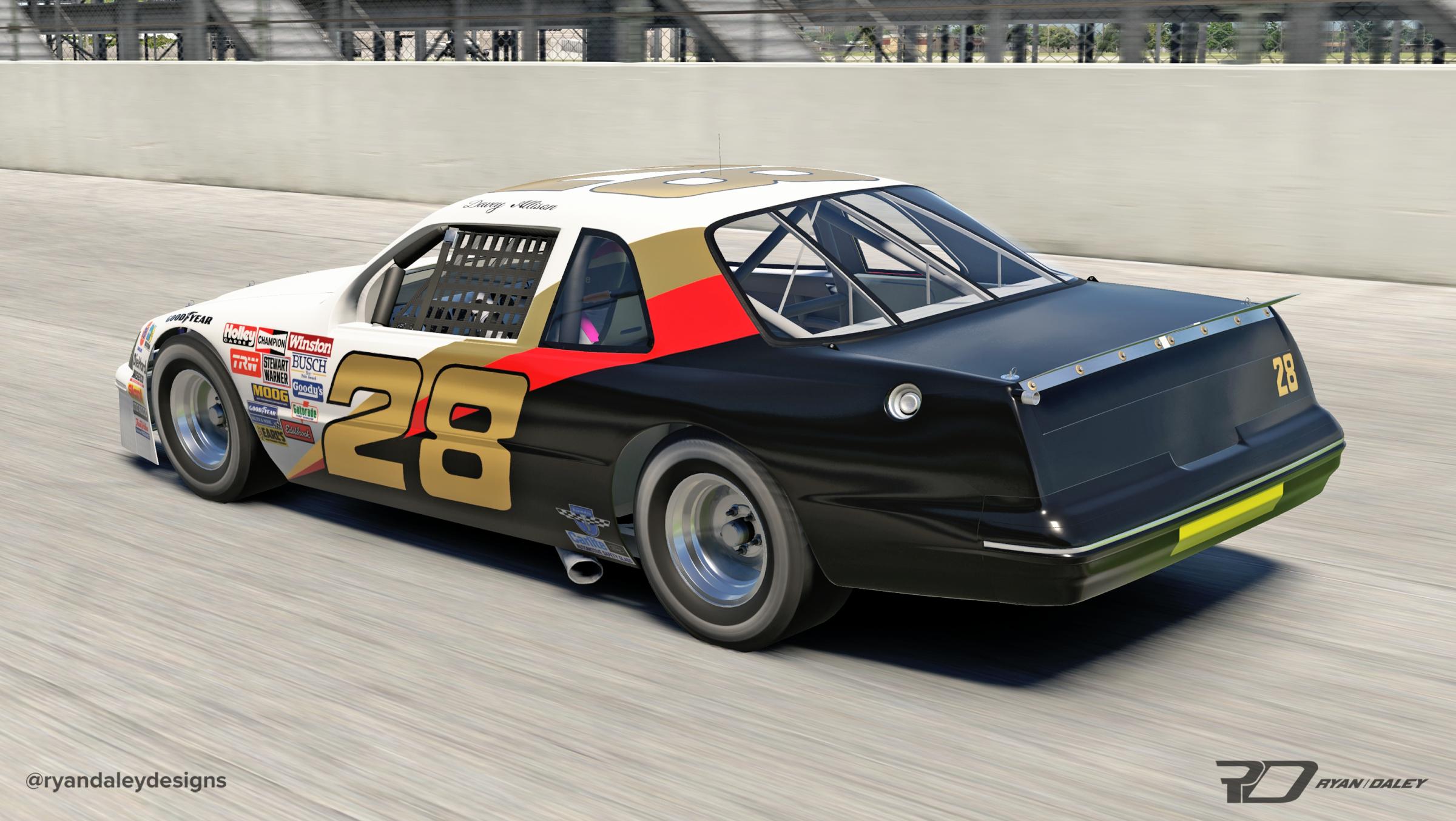 1987 #28 Davey Allison Ranier Racing Ford No Numbers by Ryan Daley ...