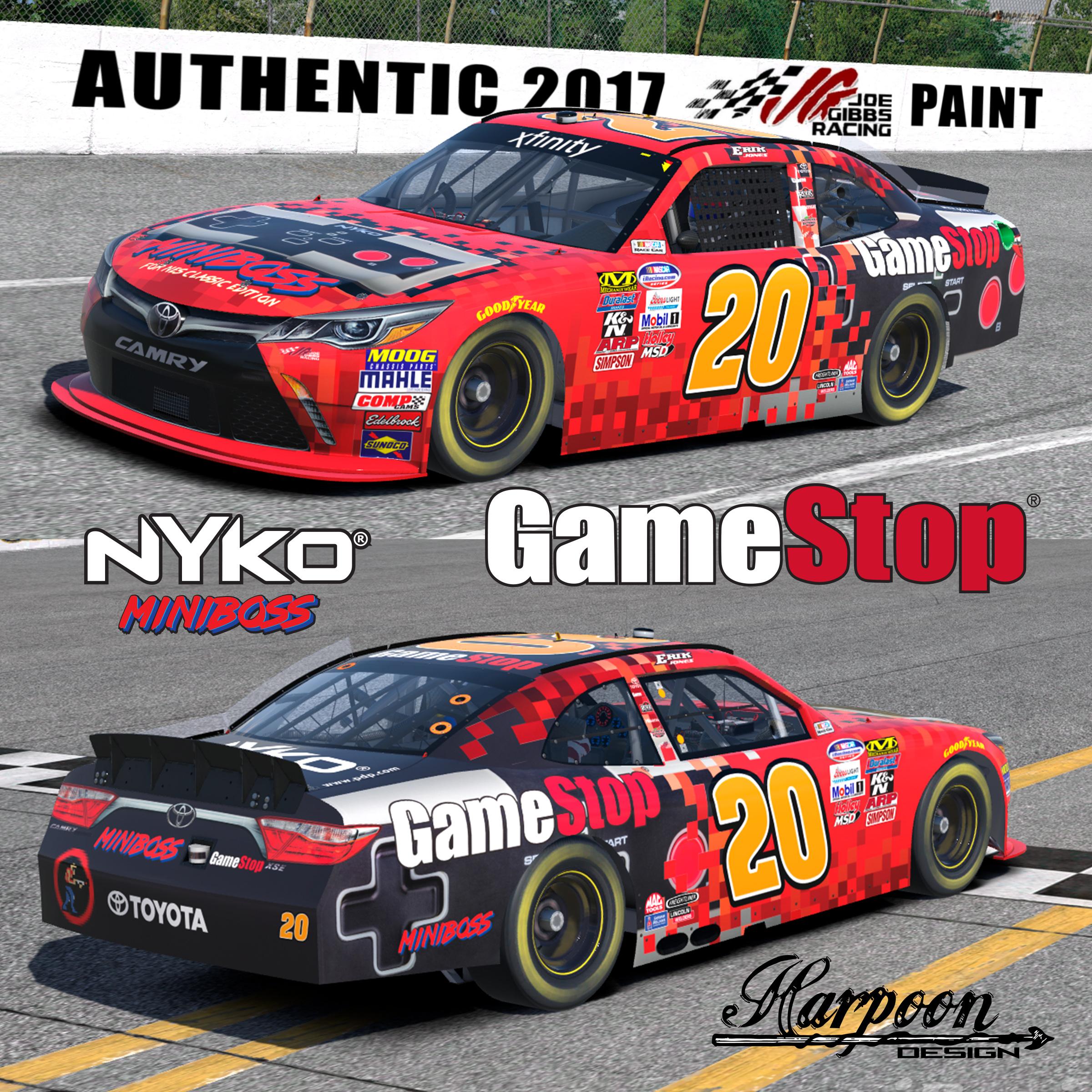 2017 JGR Authentic NYKO Gamestop Camry by Brantley Roden - Trading Paints