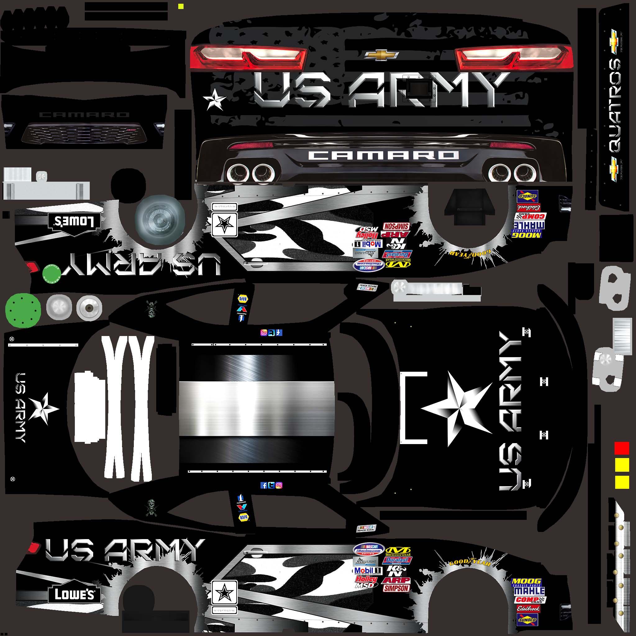 US Army Chevy Camaro (2017) Custom Paint Scheme by Jose M. - Trading Paints