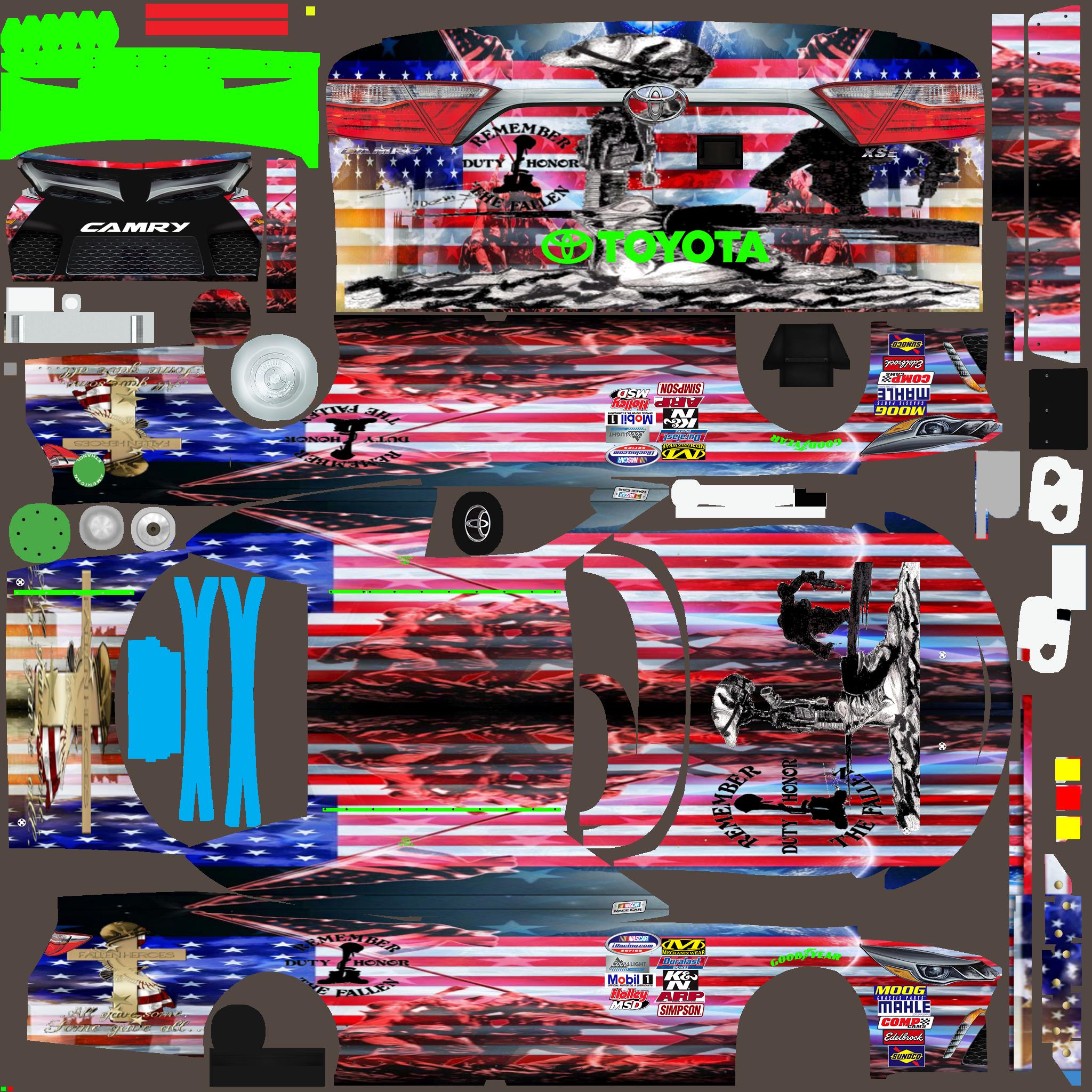 Xfinity Toyota Memorial Day by Jason Kinzer - Trading Paints