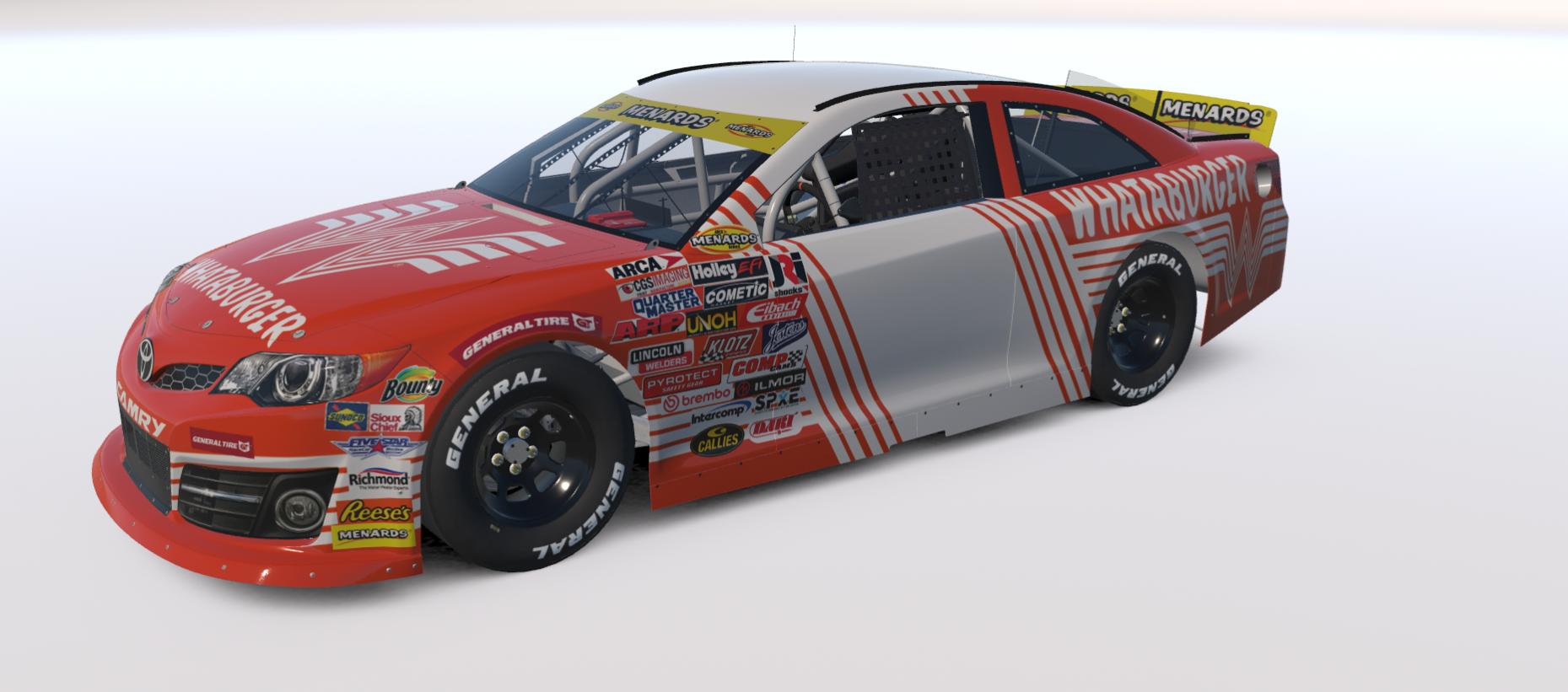 Sim Stamp - Christopher Tate - Whataburger - ARCA 2025 / 2026 ...