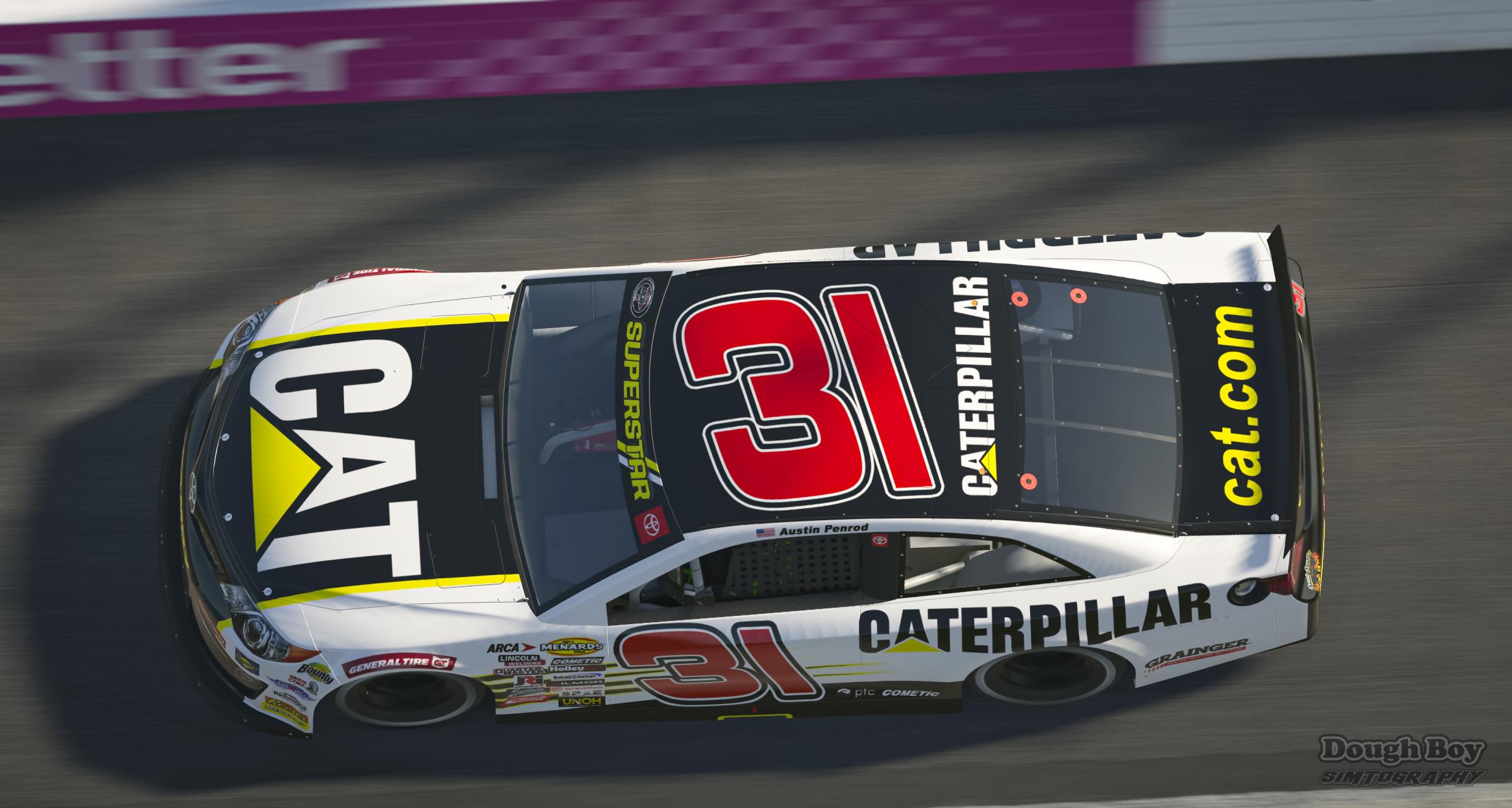 Austin Penrod | SAE | 2018 Ryan Newman White CAT Remake by Fred Truax - Trading Paints