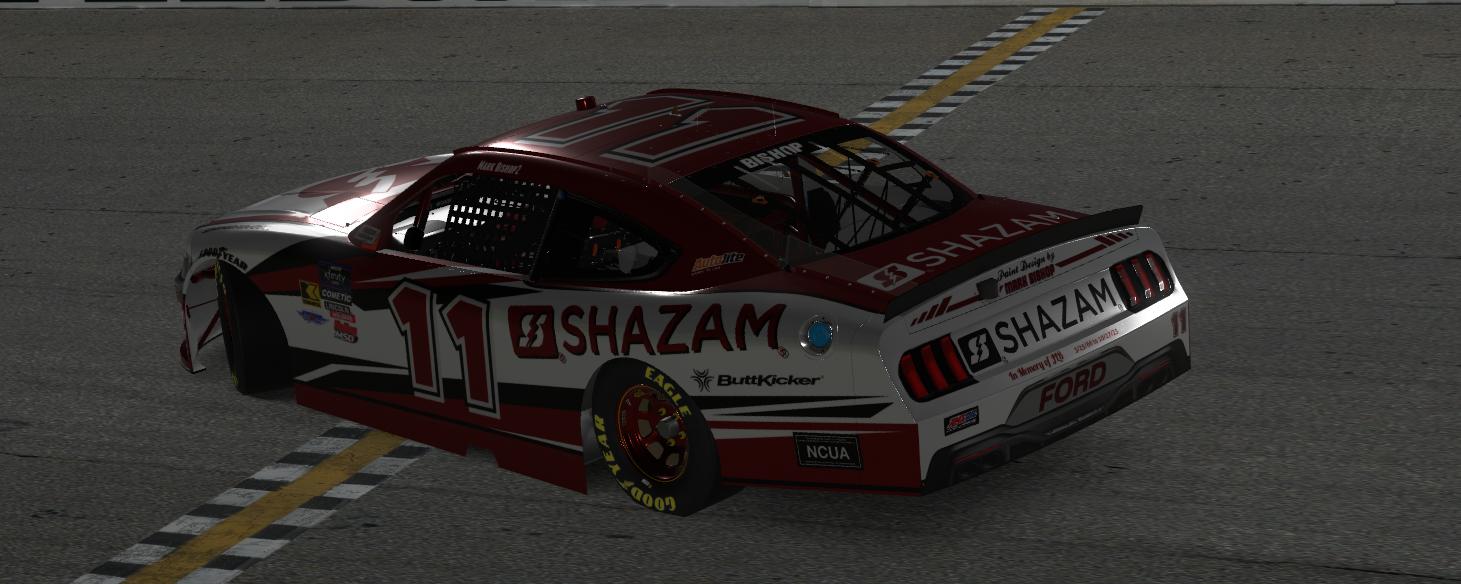 XFINITY Mustang Shazam Red by Mark Bishop2 - Trading Paints
