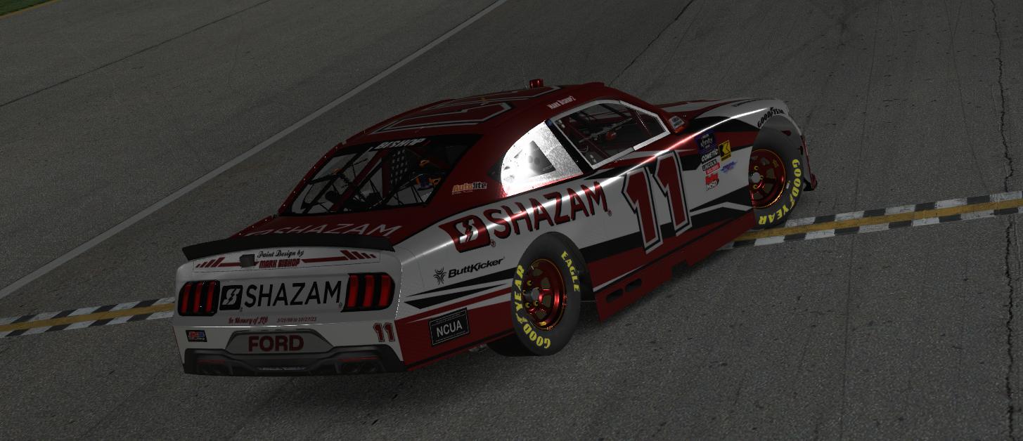 XFINITY Mustang Shazam Red by Mark Bishop2 - Trading Paints