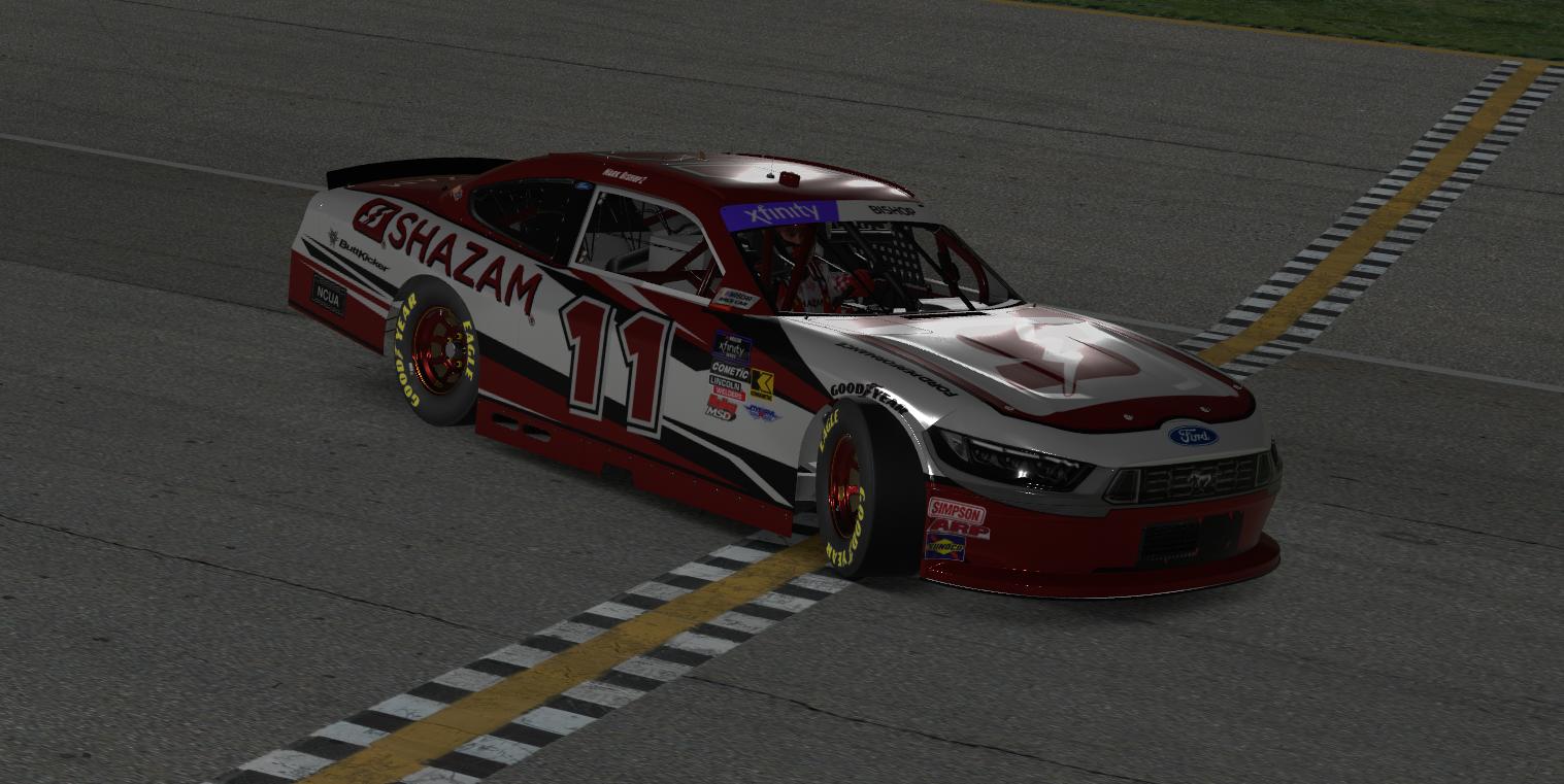 XFINITY Mustang Shazam Red by Mark Bishop2 - Trading Paints