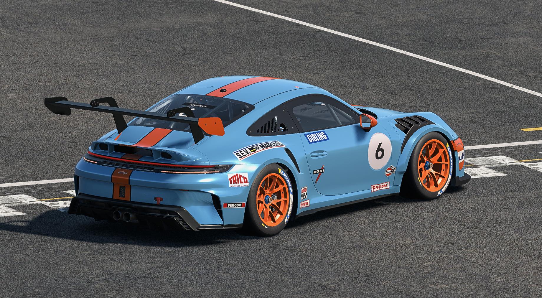 Porsche 992 2 Cup Gulf by Mike Riedner - Trading Paints