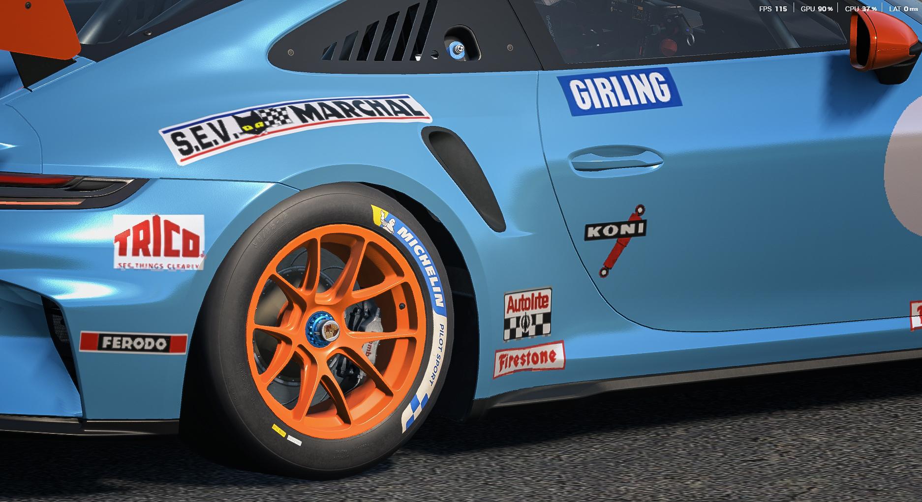 Porsche 992 2 Cup Gulf by Mike Riedner - Trading Paints
