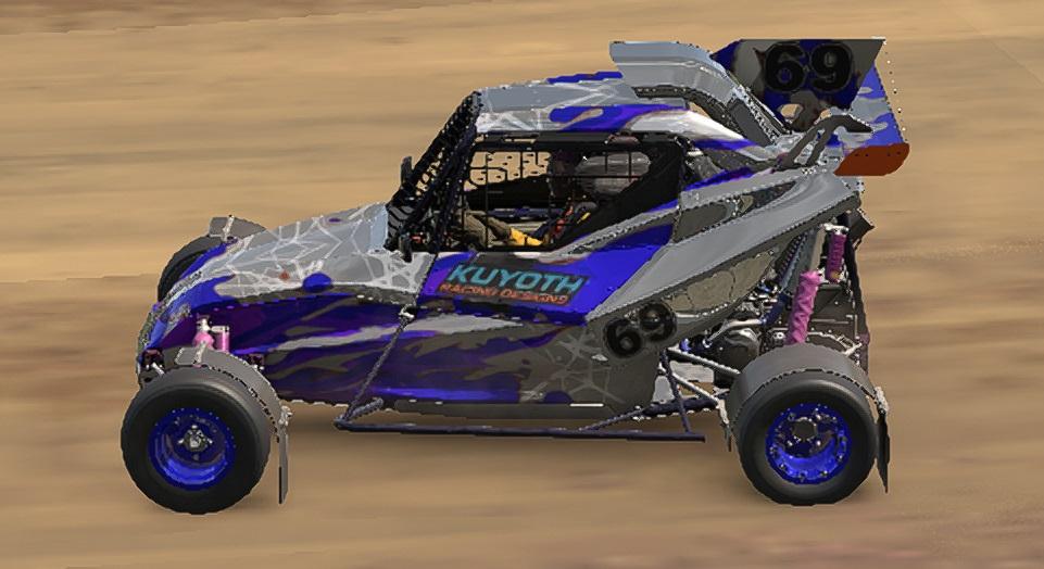 Blue and Silver chrome cross car by Billy Kuyoth - Trading Paints