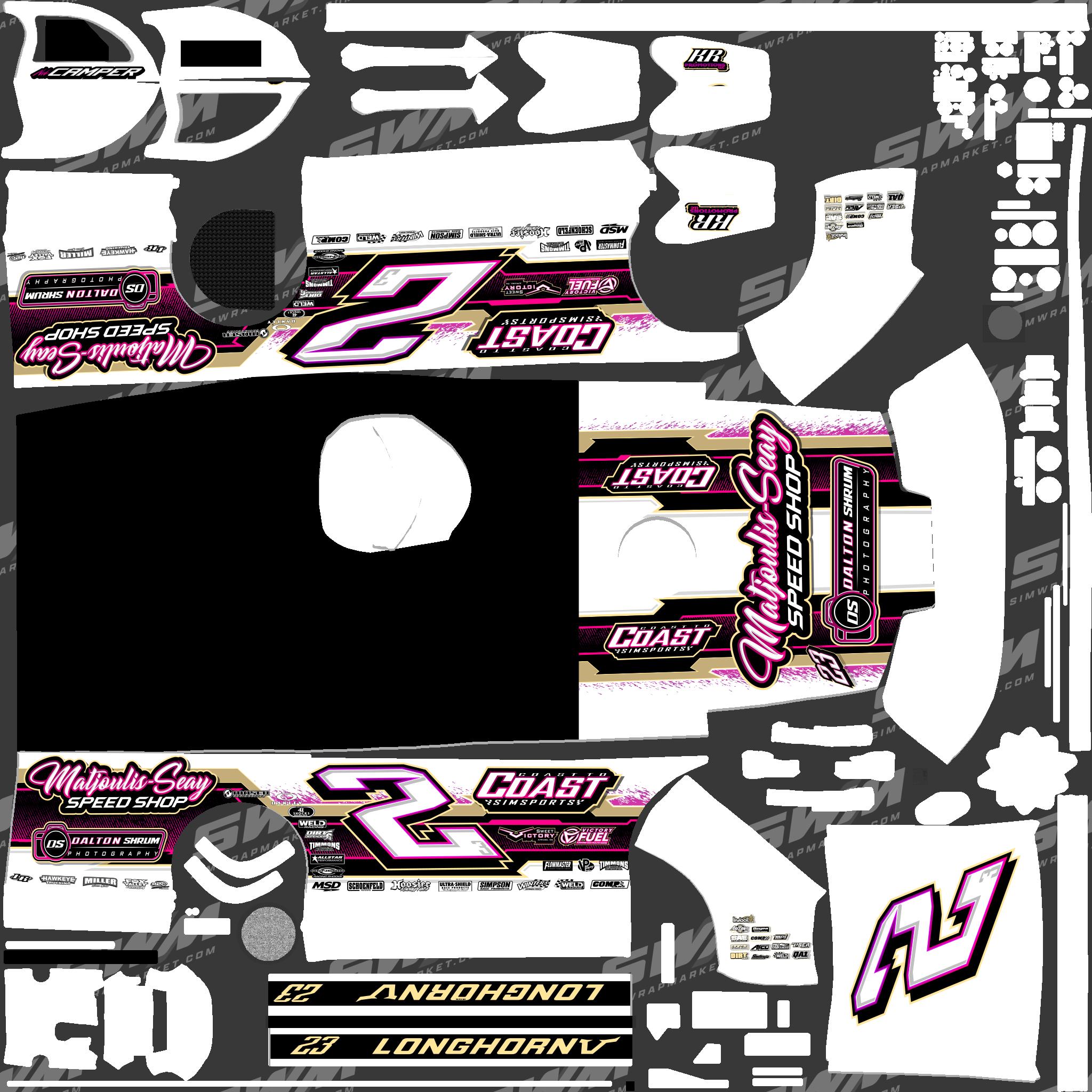 Dirt Late Model Vector Smart Template v3@1x 2 by Nik Camper - Trading ...