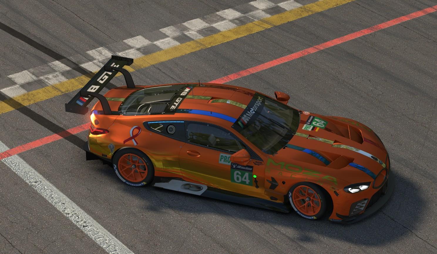 BMW M8 GTE orange copy by Joseph Brockway - Trading Paints