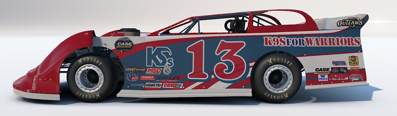 K9s for Warriors Dirt Late Model Super by Zane Rutherford - Trading Paints