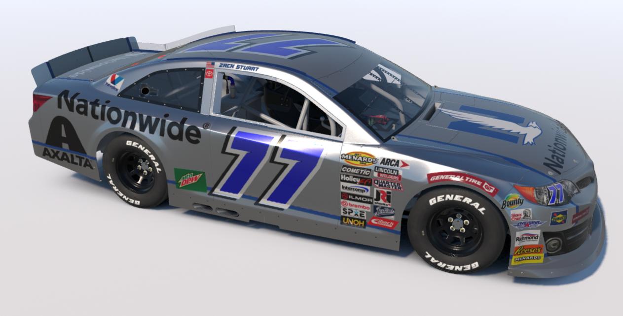 Zack Stuart | Dale Jr Stainless Nationwide by Fred Truax - Trading Paints