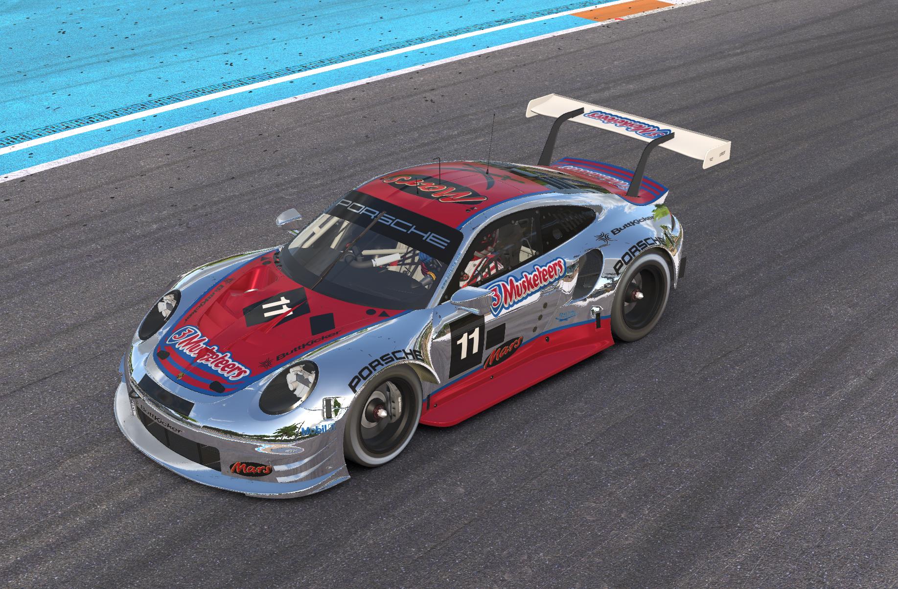 Porsche 911 RSR 3 Musketeers Chrome by Mark Bishop2 - Trading Paints