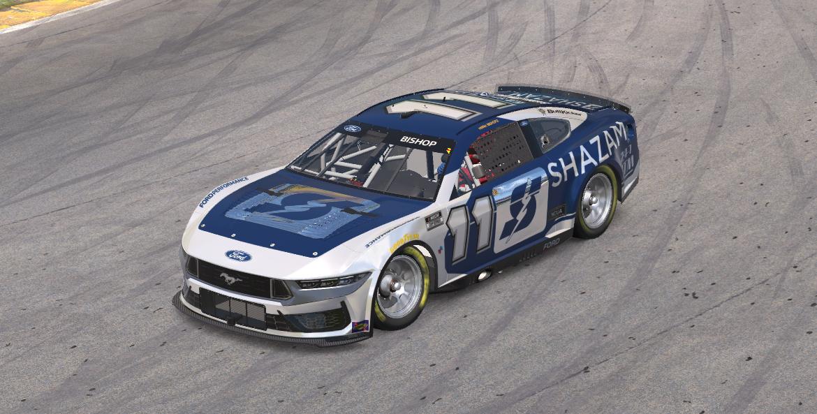 N G F Mustang SHAZAM Blue White by Mark Bishop2 - Trading Paints