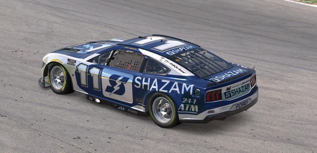 N G F Mustang SHAZAM Blue White by Mark Bishop2 - Trading Paints
