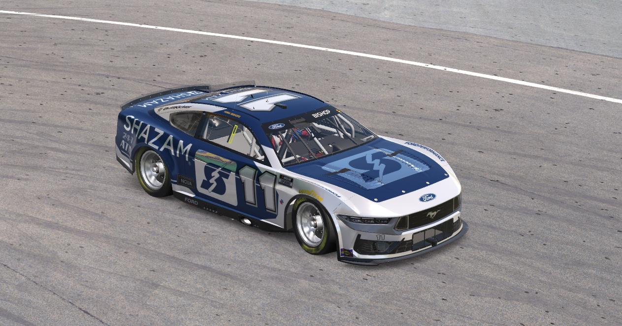 N G F Mustang SHAZAM Blue White by Mark Bishop2 - Trading Paints