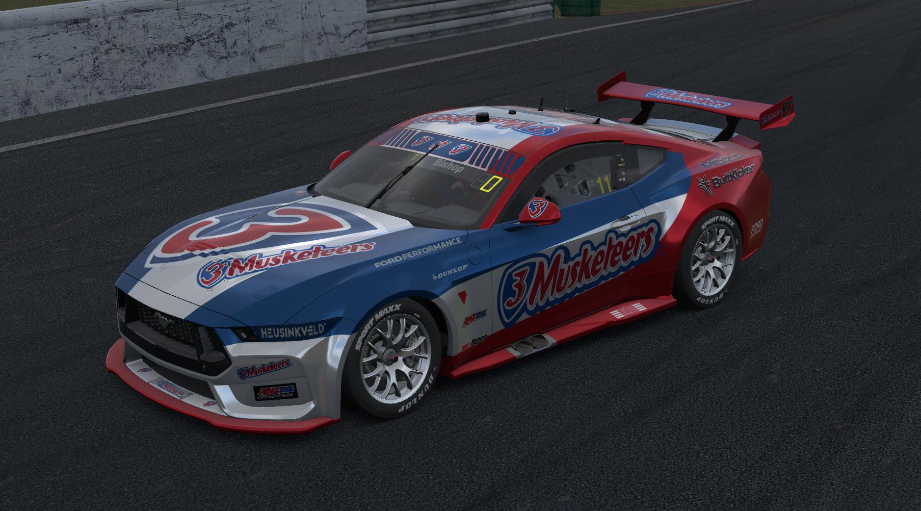 Supercars Ford Mustang Gen 3 3 Musketeers by Mark Bishop2 - Trading Paints