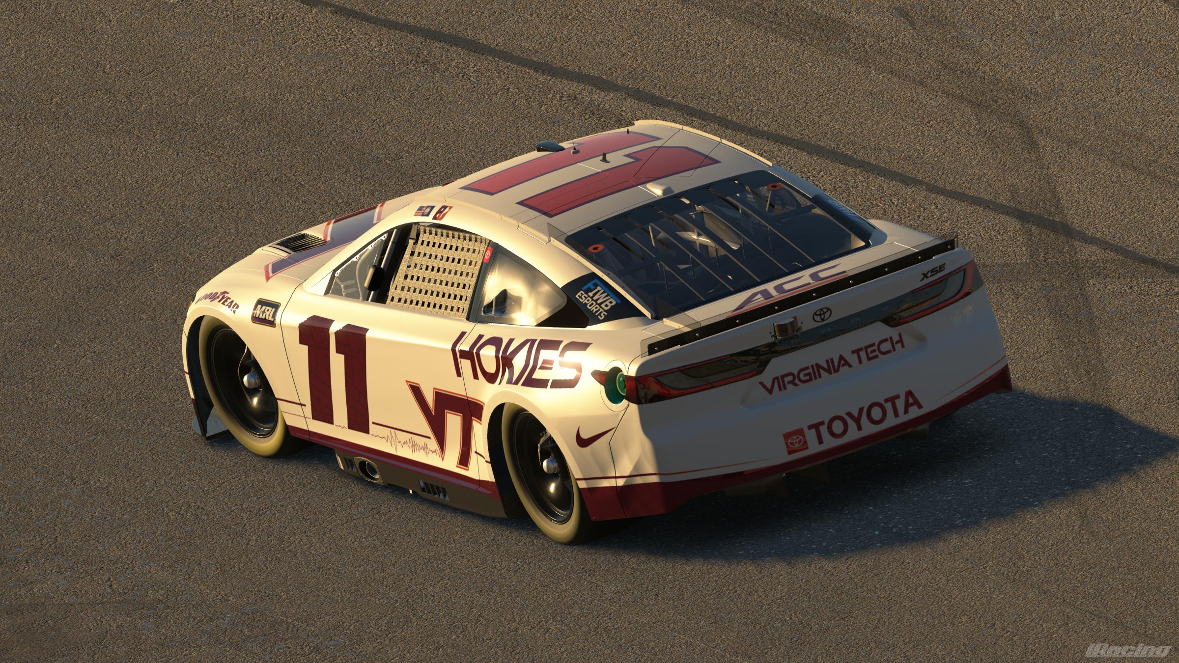 2026 Virginia Tech (White) Hokies #11 Toyota Camry Next Gen - MRL by ...