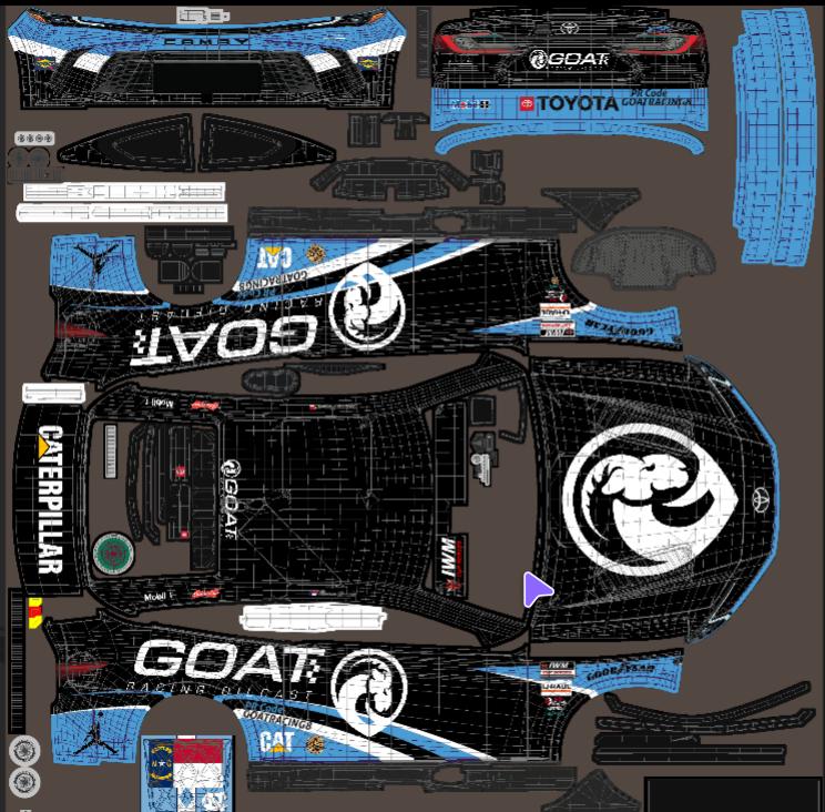 GOAT Racing Diecast Black/Carolina Blue Toyota Camry League MB by ...